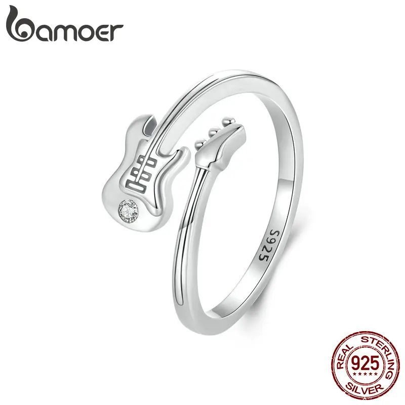 BAMOER-925-Sterling-Silver-Bass-Ring-for-Women-Teen-Girls-Adjustable ...