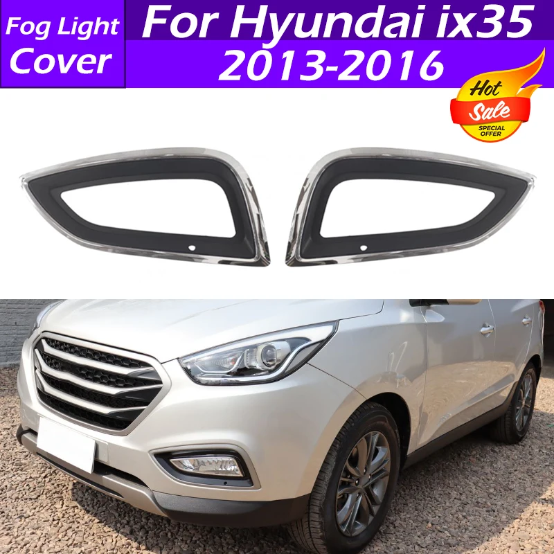 For Hyundai ix35 2013 2014 2015 2016 Car Front Bumper Fog Lamp Grilles ...
