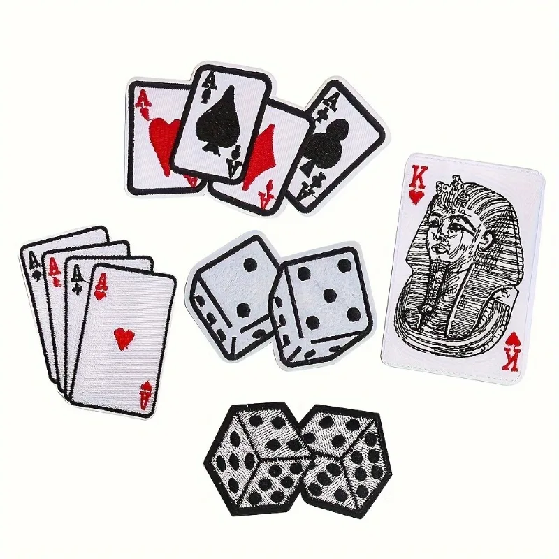 1-pcs-Dice-Poker-Card-Game-Iron-Patch-Repair-Stickers-Backpack-Shoes ...