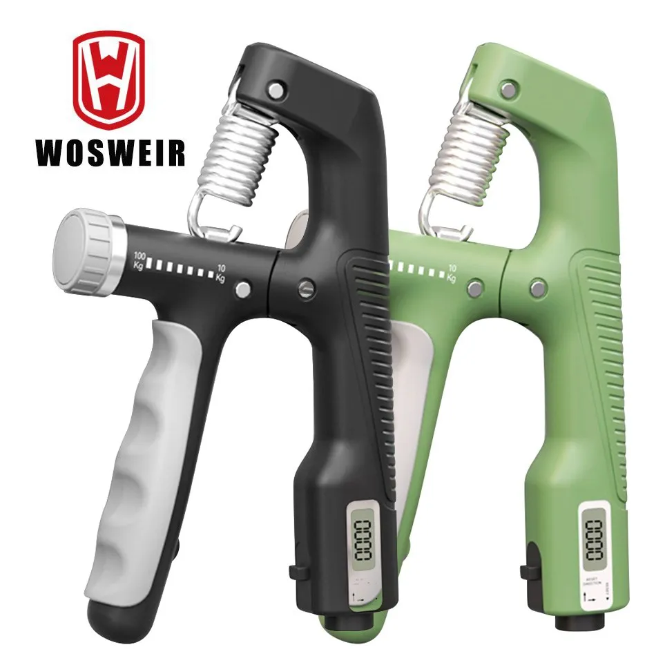WOSWEIR 10-100Kg Gym Fitness Hand Grip Men Adjustable Finger Heavy ...