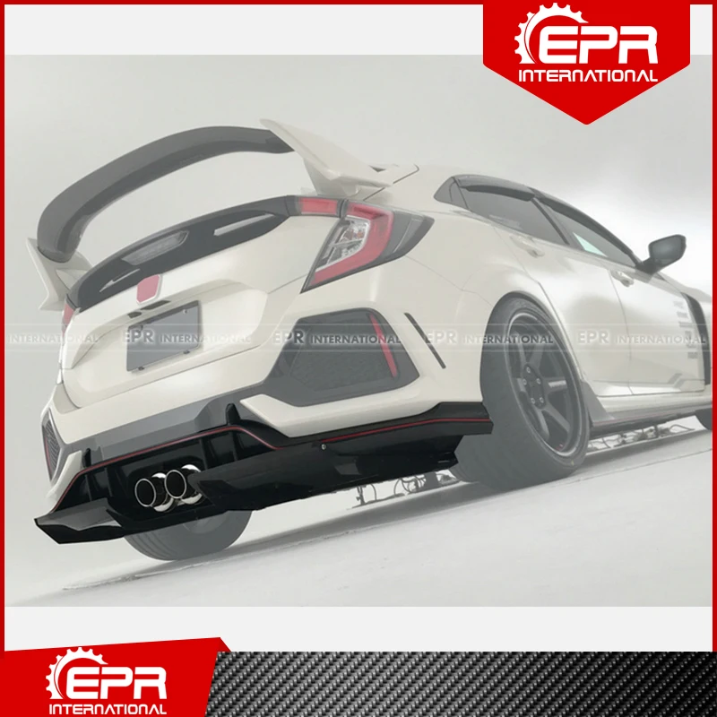 For-Civic-Type-R-FK8-2017-VRSAR1-Style-Glass-Fiber-Rear-Diffuser ...
