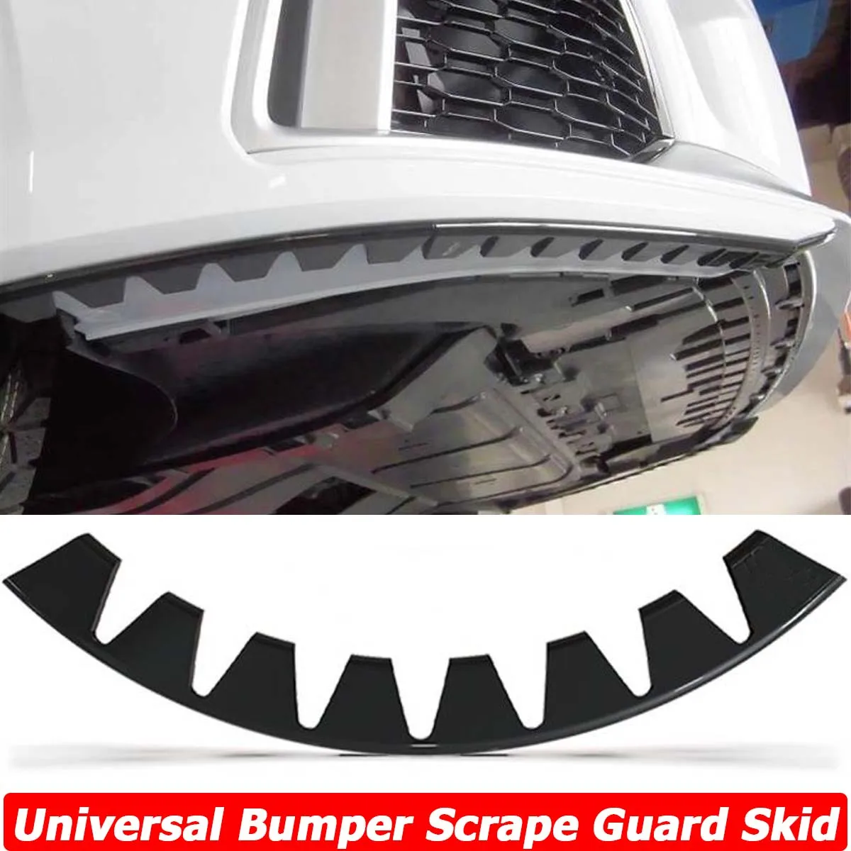 Front Bumper Scrape Guard Skid Plate Anti Collision For Audi A3 A4 B8 ...