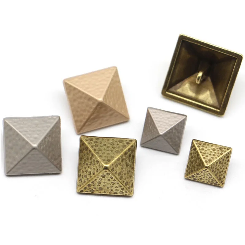 50pcs-Pyramid-Shaped-Metal-Retro-Jacket-Button-Square-Buttons-for ...