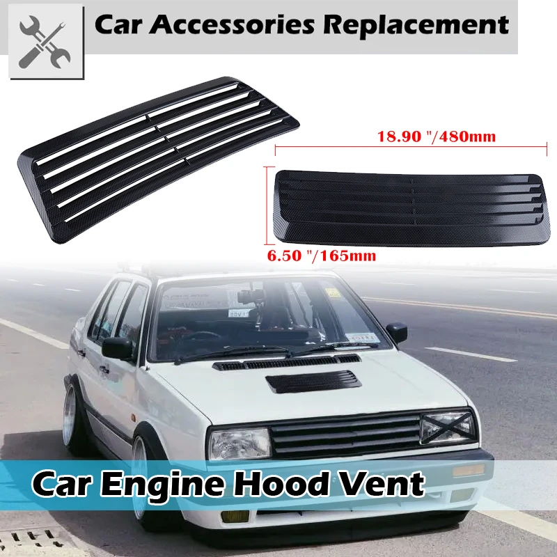 Car Engine Hood Intake Outlet Cover Panel Fake Decorative Bonnet ...