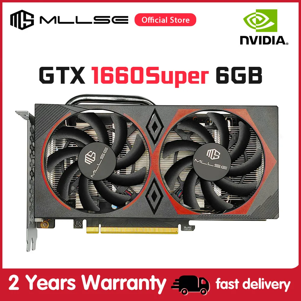 Placa gráfica gtx 1660 super 6gb gddr6 de mllse 192bit 8pin pci e 3.0 × ...