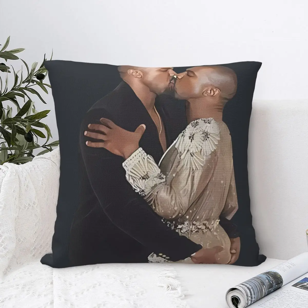 Rapper-Kanye-West-Kissing-Pillow-Case-Pillow-Cover-Big-Size-Cushion ...