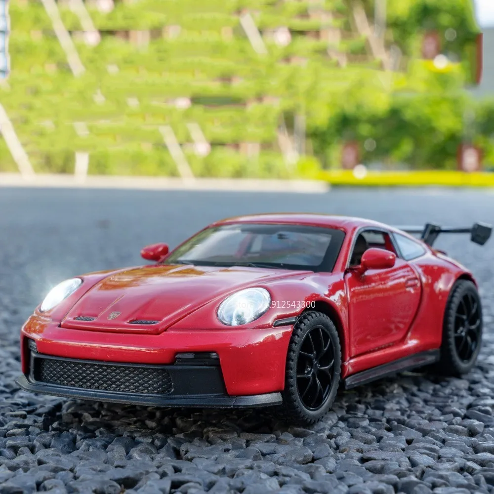 1/32 Scale 911 Gt3 Sports Car Model Toy Alloy Body Rubber Tires Doors ...