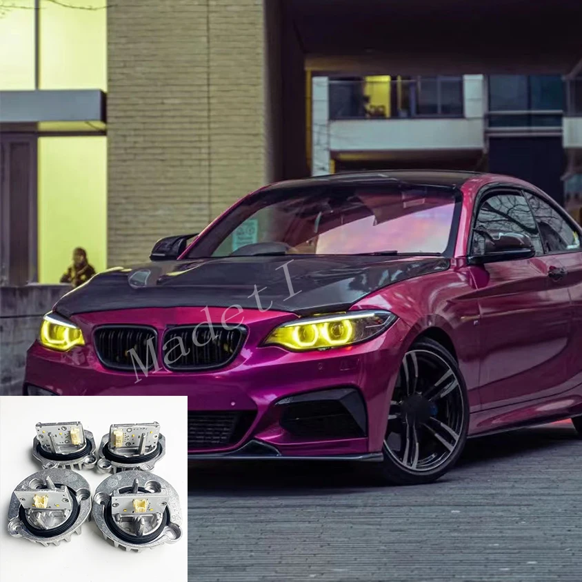 Lemon-Yellow-DRL-Angel-Eyes-For-2014-2017-BMW-2-Series-M2-F87-M2C-F22 ...