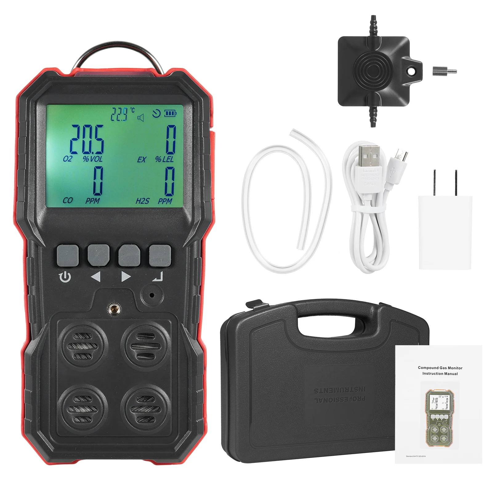 WT8812-4-In-1-Compound-Gas-Measurement-Monitor-LEL-O2-H2S-CO-Gas ...
