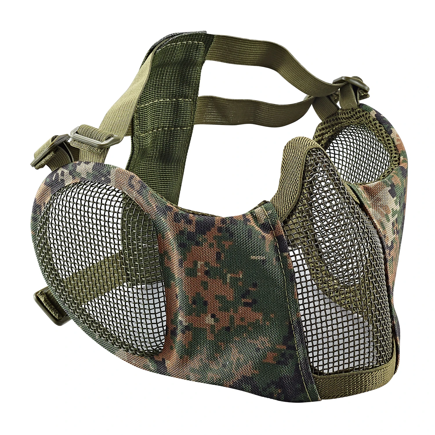 Tactical Steel Mesh Half Mask - Outdoor Hunting Protective Gear ...
