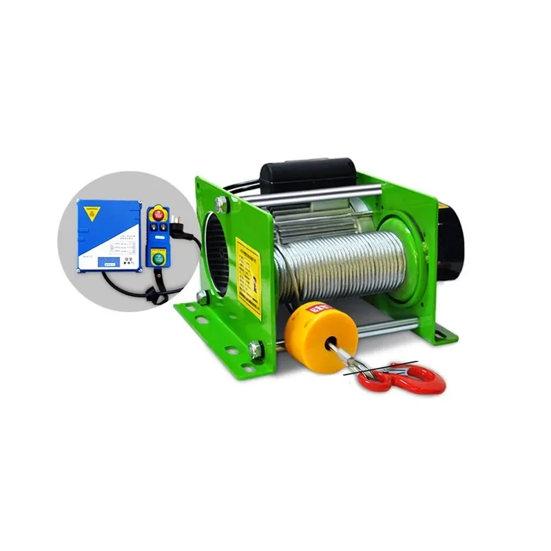 980W-1400W-Wire-Rope-Hoist-With-Wireless-Remote-Micro-Electric-Hoist ...