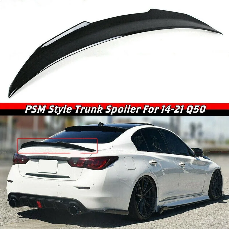 Black-Carbon-Q50-Rear-Wing-Lip-Car-Rear-Trunk-Boot-Lip-Spoiler-Wing ...