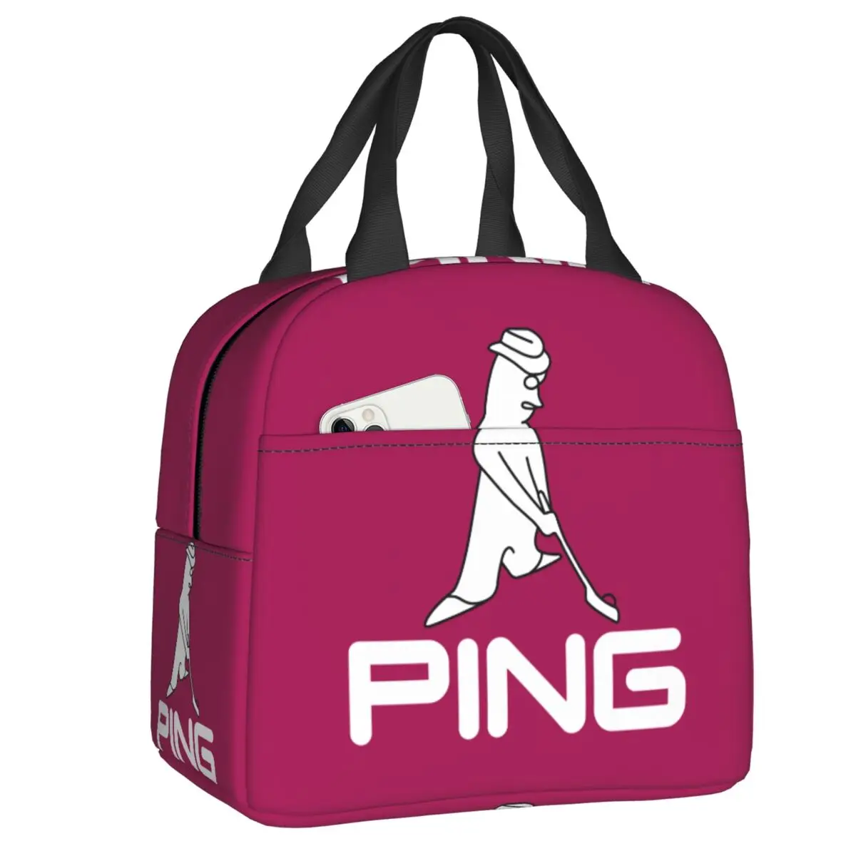 Golf Logo Lunch Bag For Women Men Warm Cooler Insulated Lunch Box For ...