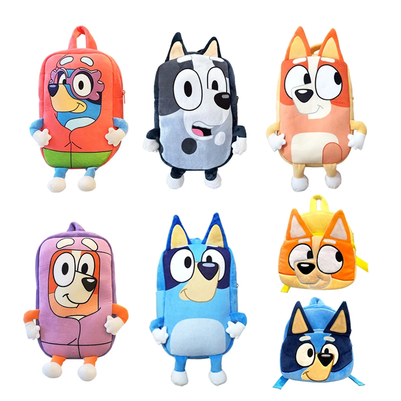 Bluey-Anime-Figures-Kindergarten-Kids-Schoolbag-Cartoon-Bingo-Plush ...