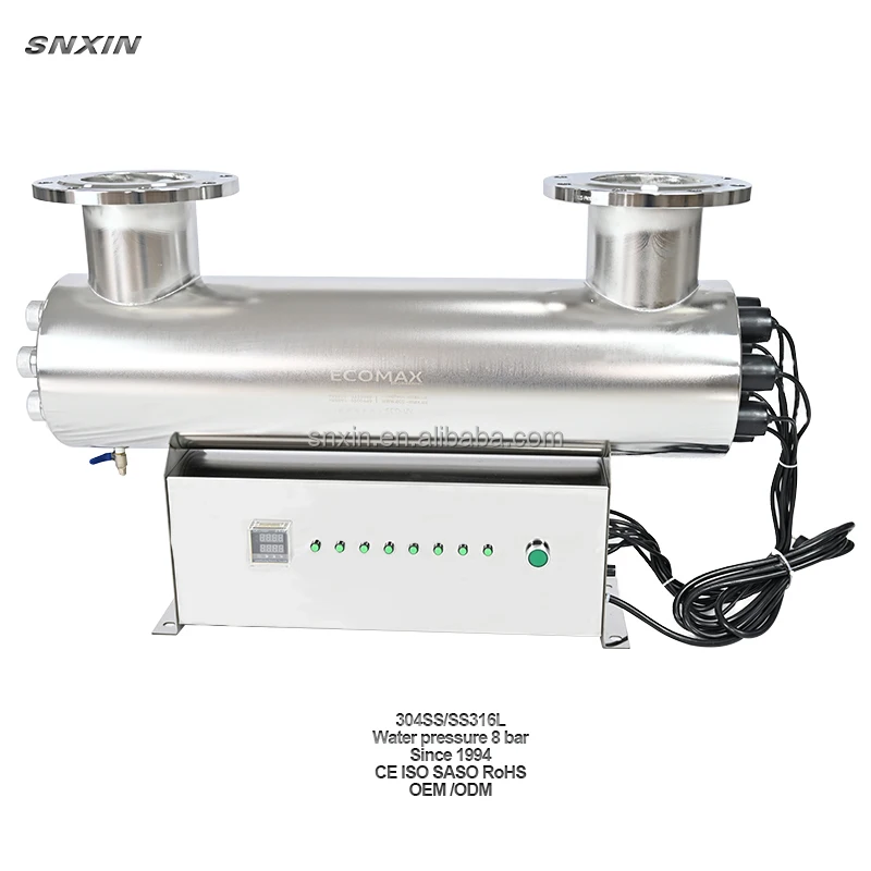 sewage-wastewater-treatment-plant-uv-sterilizer-48GPM-set-220W-10T-H ...