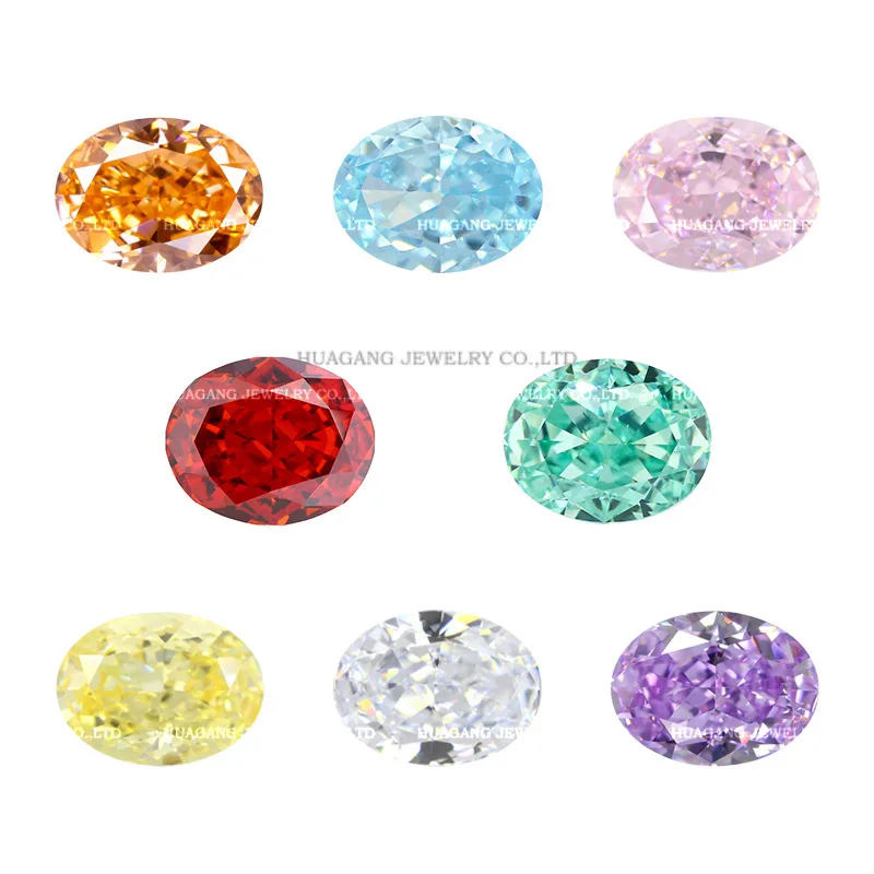 Ice-Cut-9A-Top-Quality-Oval-white-Pink-Blue-Green-Yellow-lemon-Amethyst ...