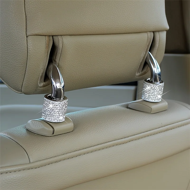 Fashion-Shiny-Rhinestone-Seat-Headrest-Pole-Metal-Ring-Interior ...