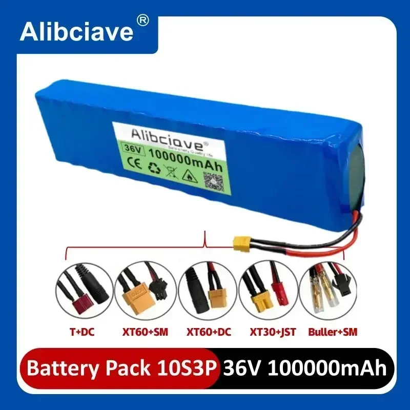 36V-100000mAh-18650-Rechargeable-Lithium-Battery-Pack-10S3P-1000W-Power ...