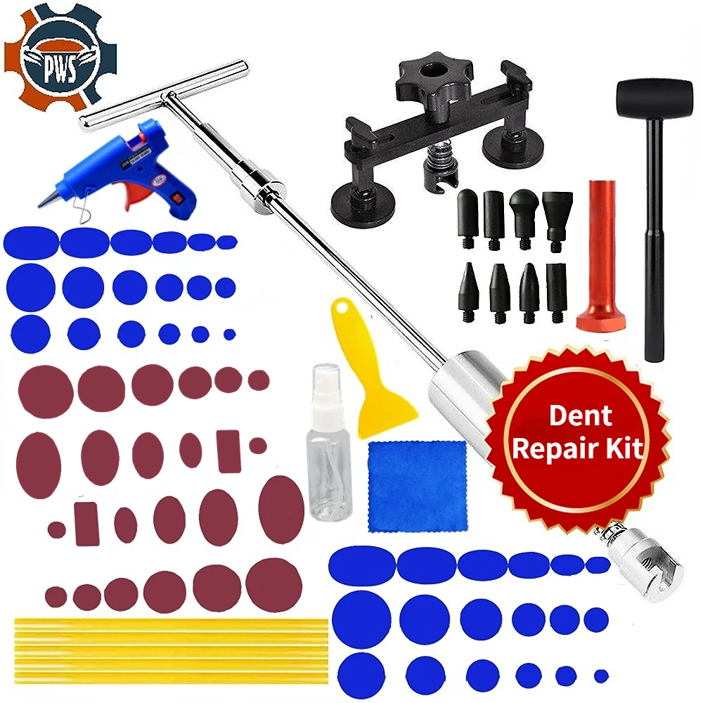 New Car Paintless Dent Repair Kit Car Body Dent Puller Full Set Hail ...