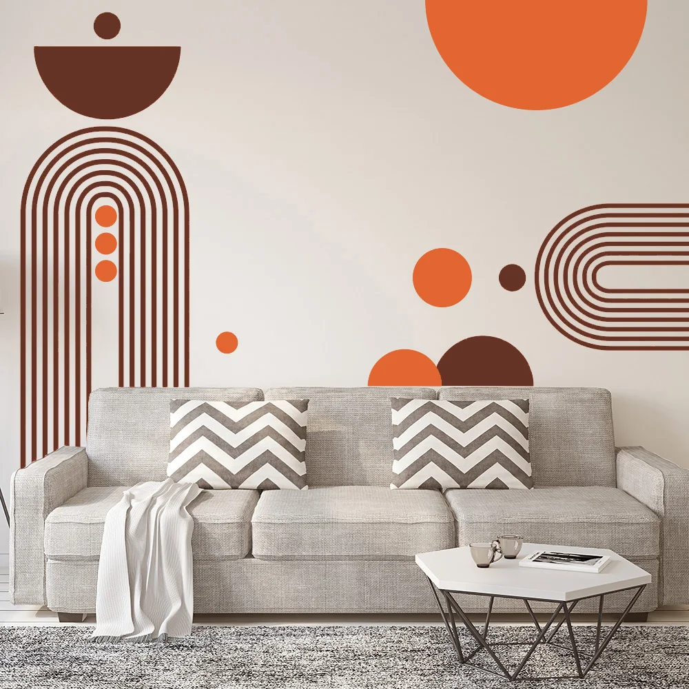 13Pcs Abstract Arch Half Circle Wall Sticker Living Room Office ...