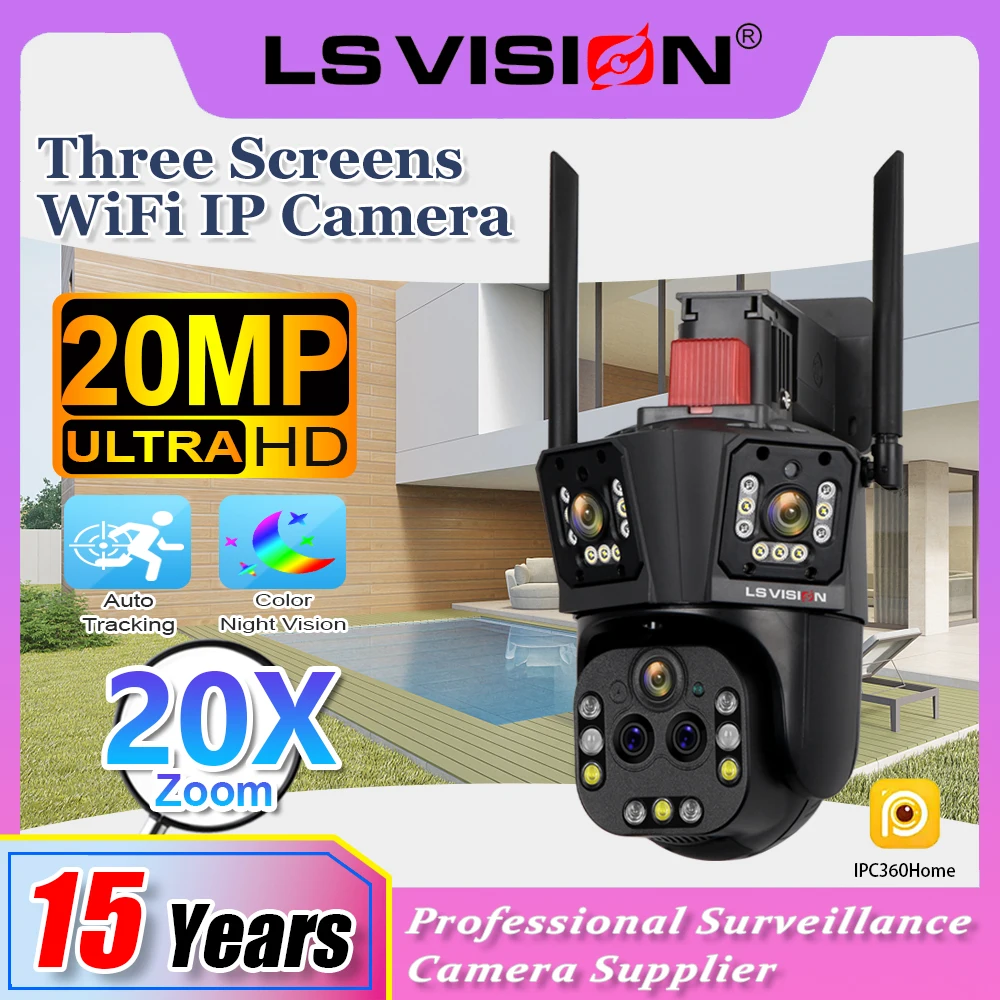 LS-VISION-10K-20X-Zoom-Surveillance-Camera-20MP-Three-Screen-WiFi-IP ...