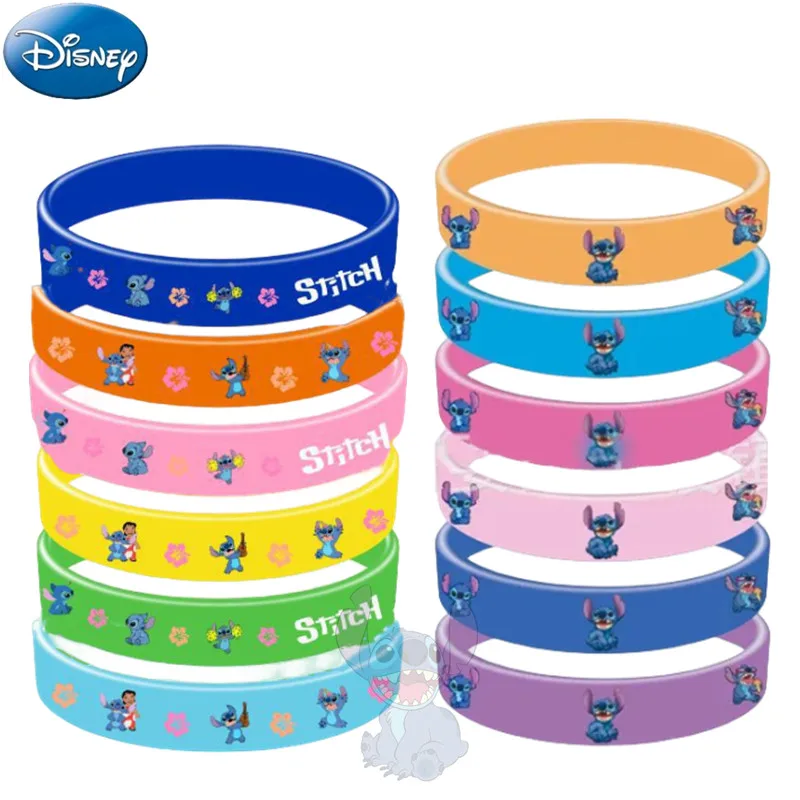 Disney-Stitch-Pulseira-de-Silicone-para-Crian-as-Pulseira-Anime-para ...