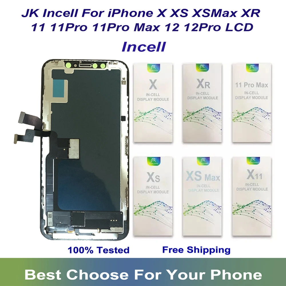 Jk Lcd Display Complete For Iphone X Xs Xr Xsmax 11 Pro Max 12 Promax ...
