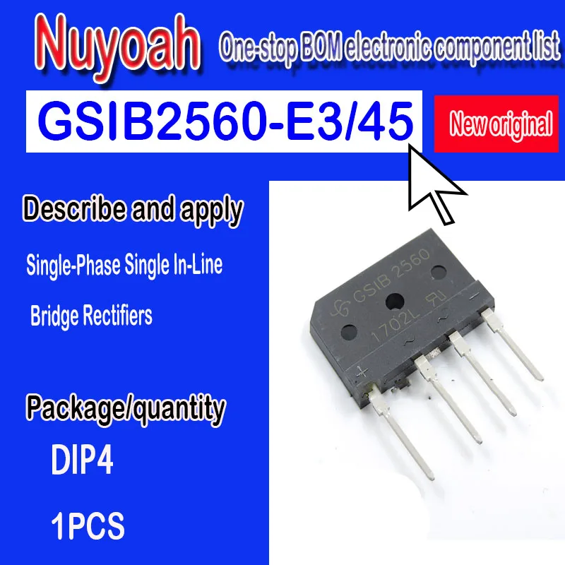 Puente Rectificador DIP4 GSIB2560 E3/45 25A600V, nuevo, original Rectificadores de puente ...