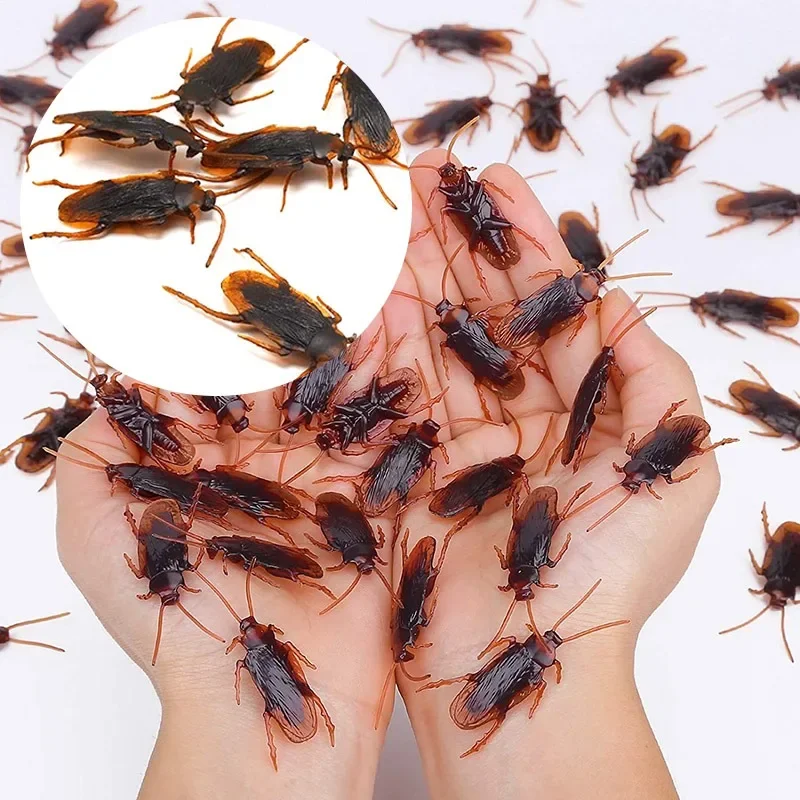 10-20-50Pcs-Fake-Roach-Trick-Joke-Toys-Halloween-Simulation-Cockroaches ...
