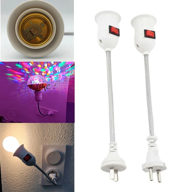 E27-Lamp-Base-Wall-EU-US-Plug-Flexible-Light-Holder-Bulb-Adapter-Light ...