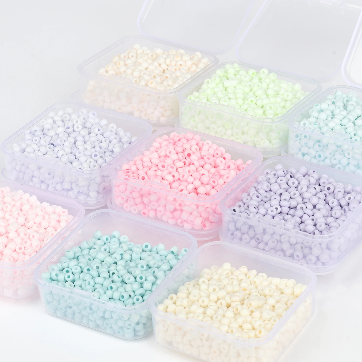 500pcs-Box-3mm-Matte-Macaroon-Color-Glass-Seed-Beads-Box-Set-Beads-For ...