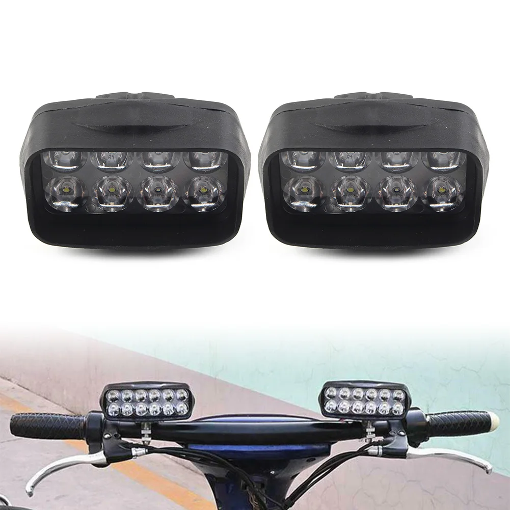 2Pcs-Motorcycle-Headlight-Spot-Fog-Light-Lamp-8-LED-Headlamp-For-Car ...