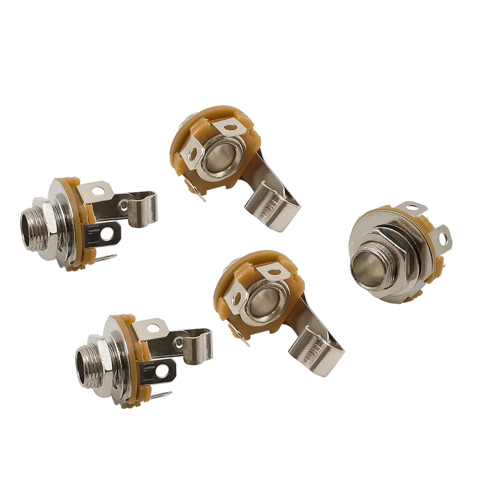 5Pcs 6.35mm Female Jack Socket Mono 1/4 Phone Jack Inch Jack Audio ...