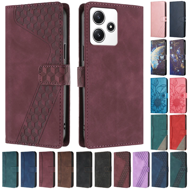 Flip Cover For Redmi 12 4G 5G Case on For Xiaomi Redmi 12 5G Redmi12 ...