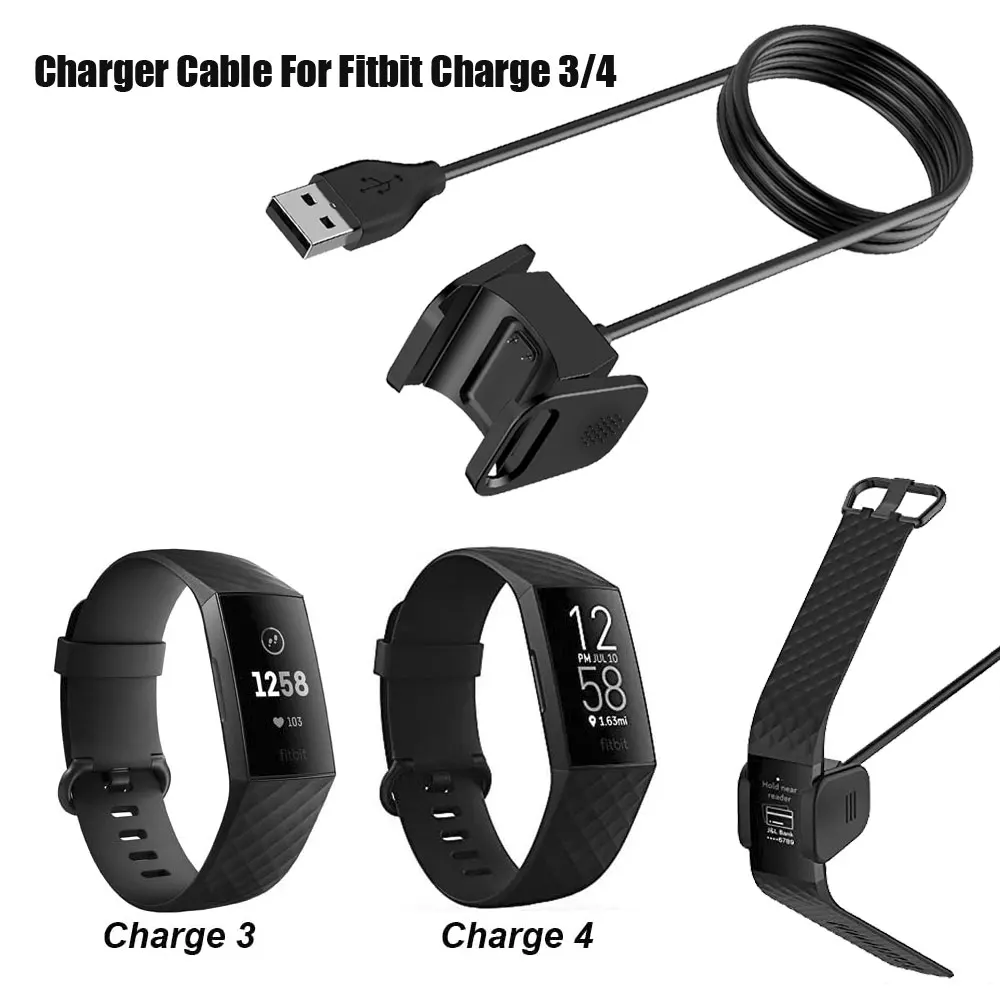1m-Charging-Dock-For-Fitbit-Charge-4-Charger-Cable-USB-Charging-Data ...