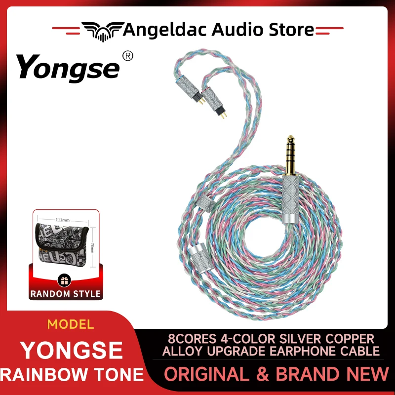 YONGSE-Cable-de-auriculares-de-aleaci-n-de-cobre-plateado-Hardware-de ...