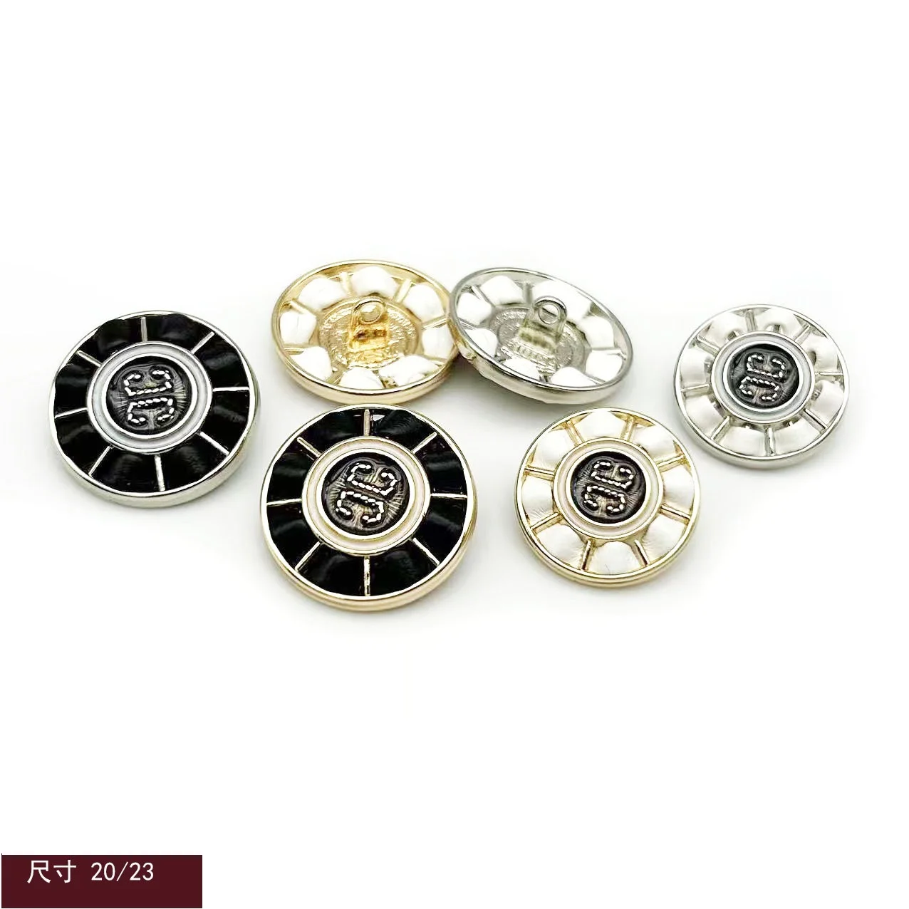 6PCS-Vintage-small-fragrant-wind-buttons-metal-threading-rope-buttons ...