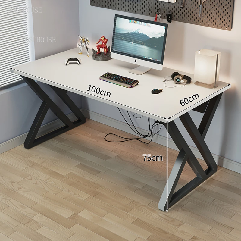 Bedroom-Desktop-Computer-Desks-Modern-Office-Desks-Chair-Set-Simple ...