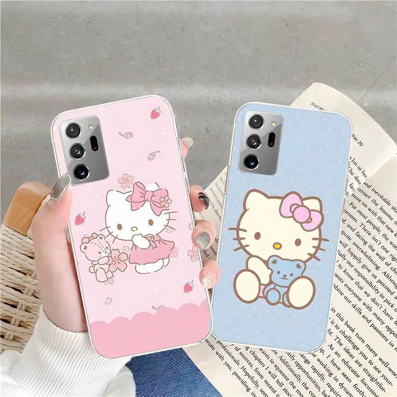 Cute Hello Kitty Phone Case Transparent For Samsung Galaxy A21 A50 A30 ...
