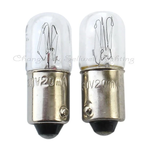 Ba9s T10x28 130v 20maミニチュアランプ電球A116 ba9s lampbase|130v 20ma|130v light ...