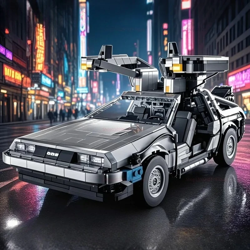 Back to the Future Time Machine 1872PCS 10300 DeLorean DMC-12 Model Car ...