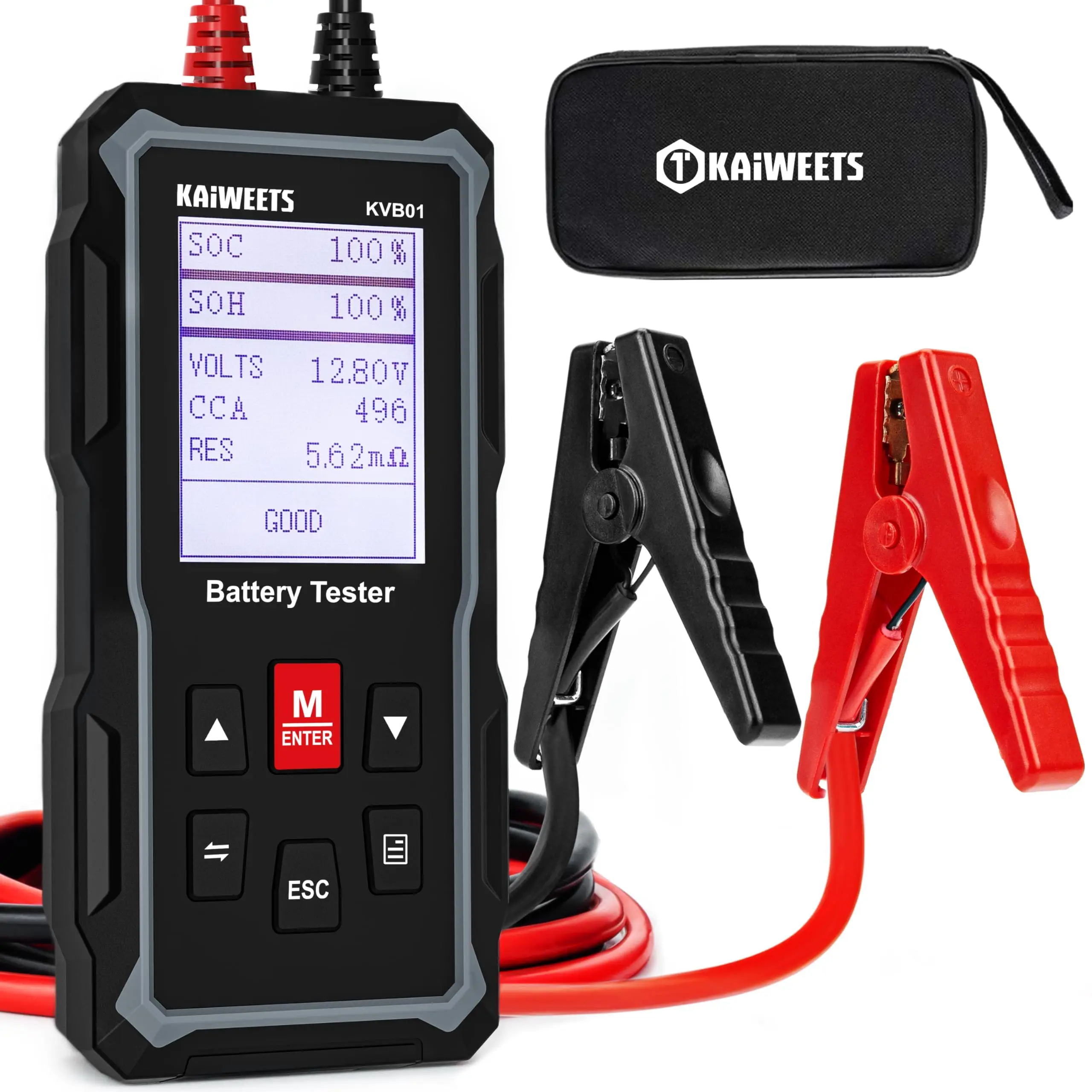 Car Battery Tester 12V/24V Automotive Cranking Test Diagnostic Tools ...