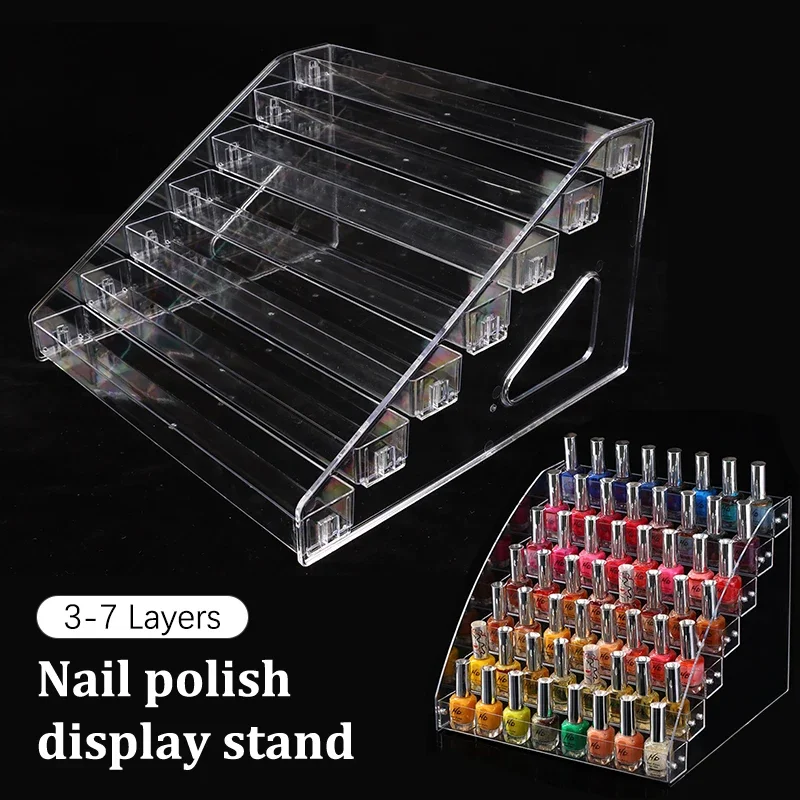3-4-5-6-7-Layers-Nail-Polish-Display-Stand-Clear-Cosmetic-Display-Rack ...