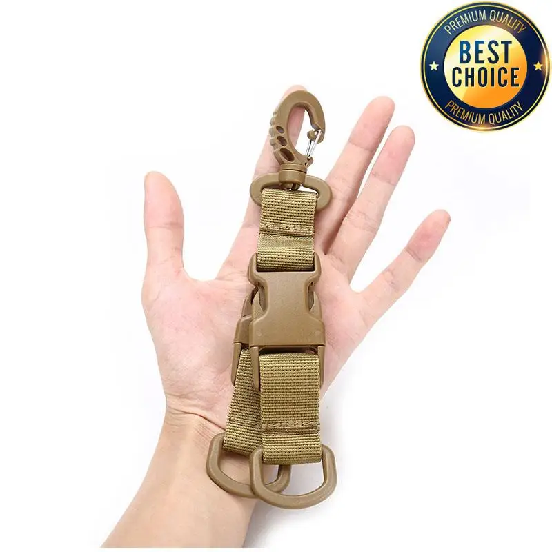 Tactical-Nylon-Webbing-Backpack-Hook-Multifunctional-Carabiner-D-Shaped ...