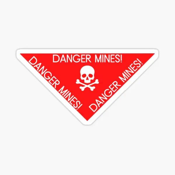 Danger-Mines-English-Warning-Sign-5PCS-Car-Stickers-for-Wall-Stickers ...