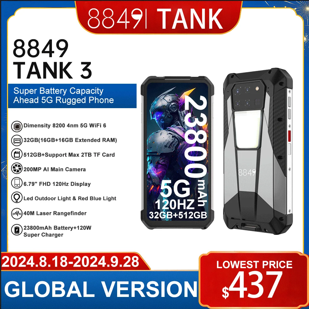 8849-Tank-3-Rugged-Smartphone-32GB-512GB-23800mAh-120W-Charger-Dimensity-8200-5G-Cell-Phone ...