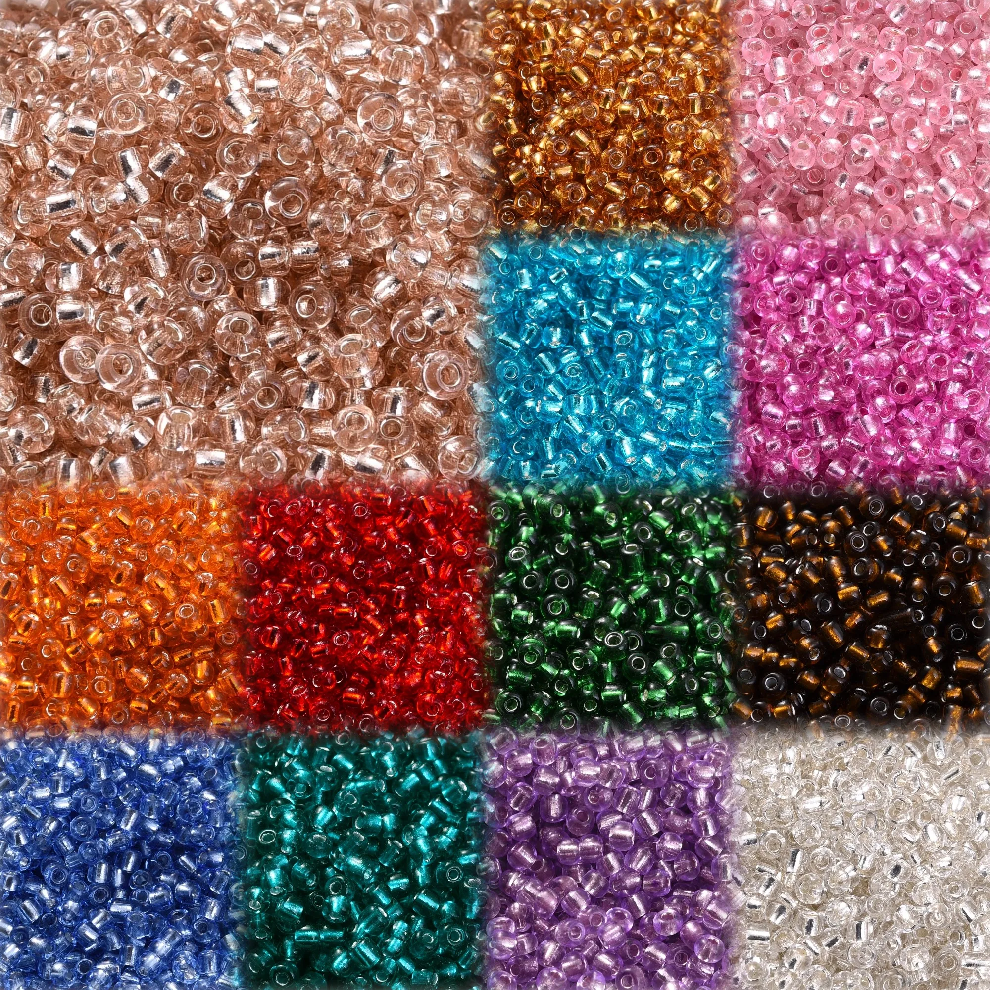 1000/500/200Pcs 4/3/2mm Glass Transparent Seed Bead Spacing Beads For ...