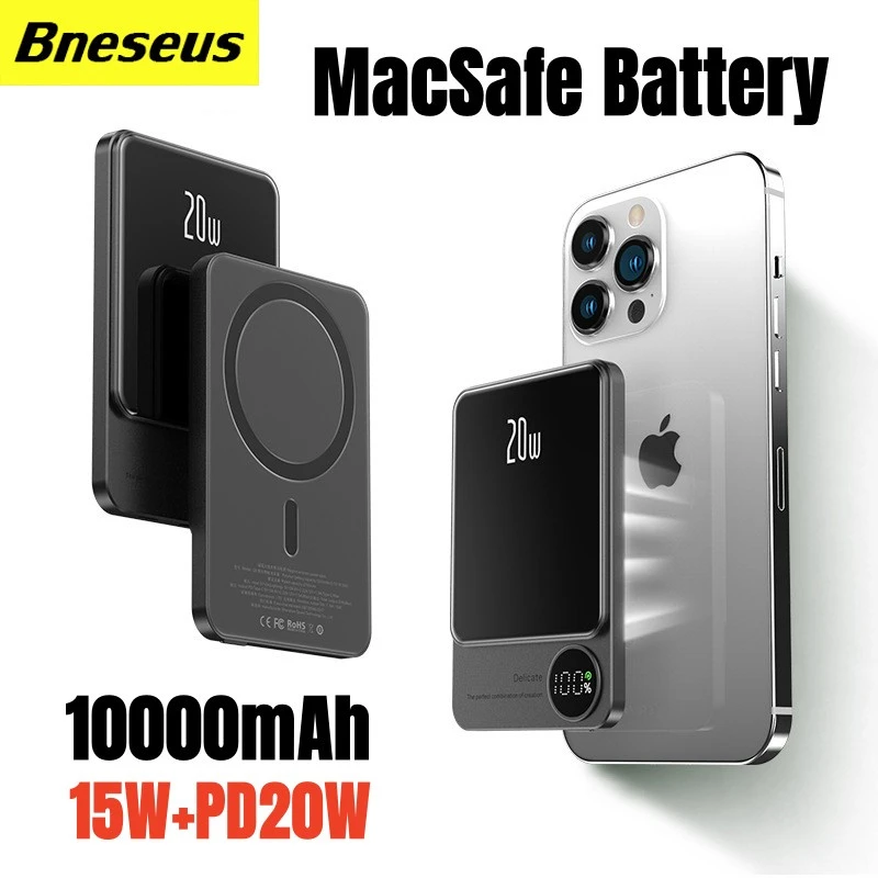 Macsafe-Banco de energía portátil de 10000mAh, cargador inalámbrico ...