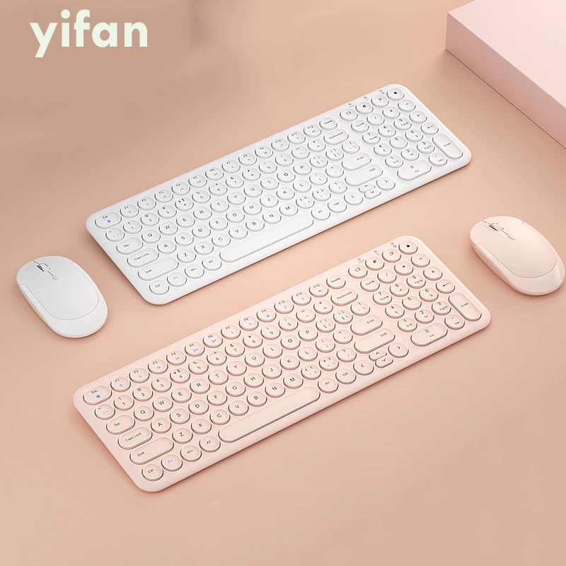 Rechargeable Keyboard Wireless Mouse, 2.4ghz Ultra Slim Quiet Keyboard ...