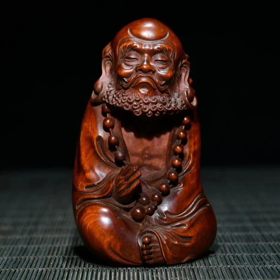 Archaize-seiko-Hand-carved-boxwood-Zen-Founder-Bodhidharma-Patriarch ...